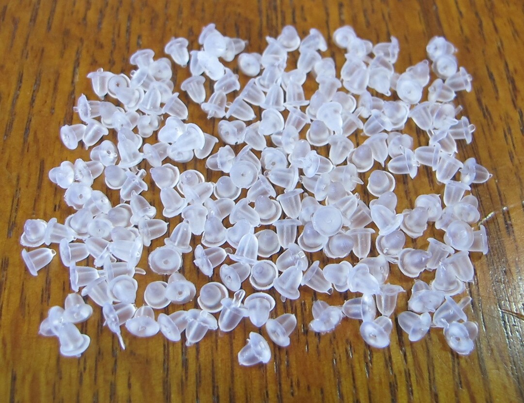 Rubber Earring Backs Stoppers - One Bag 1-1/2" X 1-1/2" Stuffed With ...