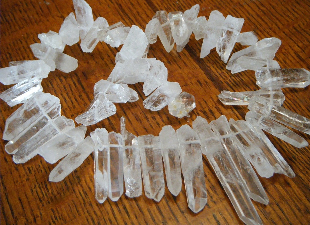 Natural Clear Rock Crystal Points Druzy Type Not Coated Untreated - Etsy