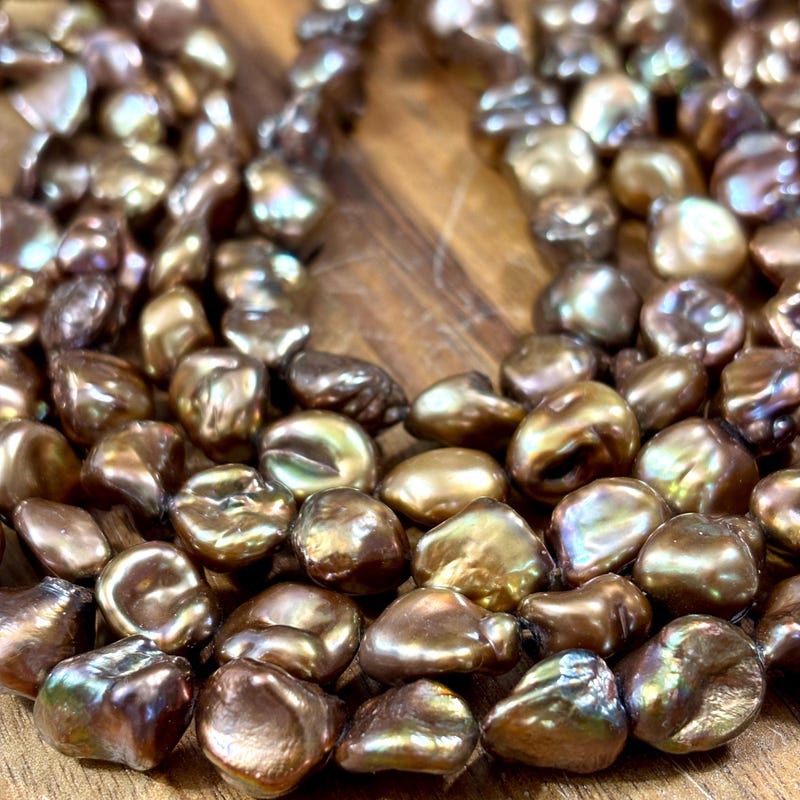 Chocolate Keshi Pearls - Etsy