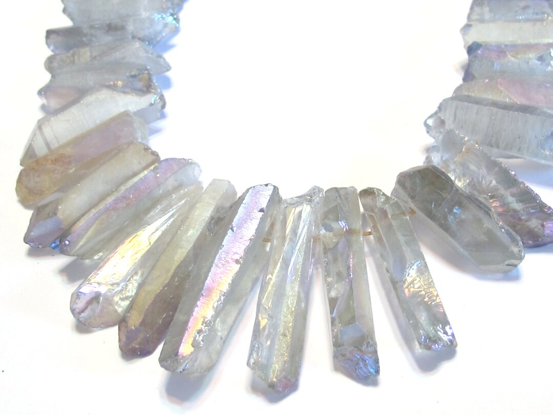 Natural Clear AB Rock Crystal Points Druzy Type - Etsy
