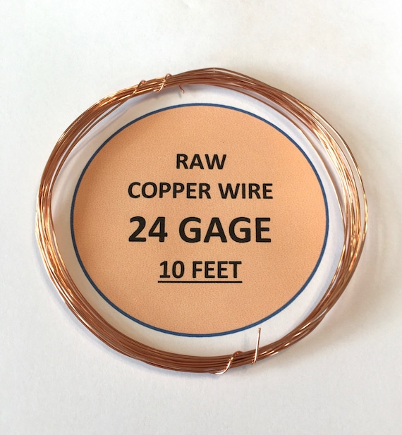 WIRE Raw Copper Wire 24 Gage Over 10 Feet Best Deal Uncoated | Etsy