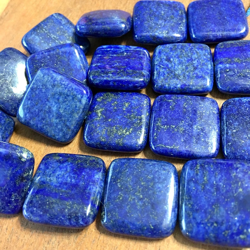 Flat Gemstone Beads - Etsy