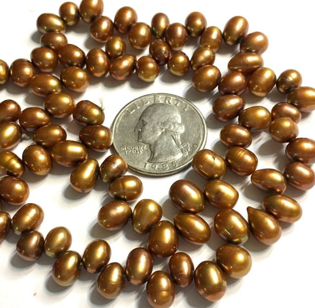 Dancing Pearls Creamy Caramel Color WHOLE Strand - Etsy