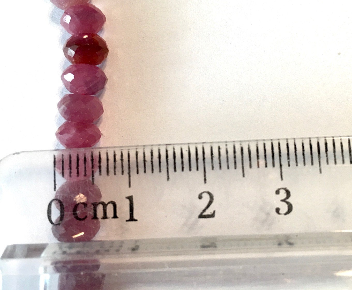 Natural Ruby Genuine Gemstone Ruby Faceted Rondelles 5mm Wide 6 Pieces ...