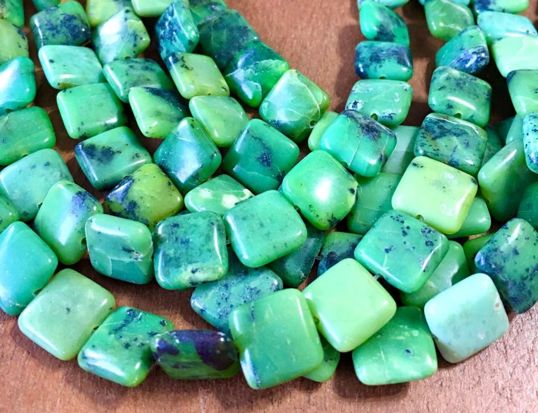 Chrysoprase Apple Green Chinese Chrysoprase Smooth Flat Squares 11mm X ...