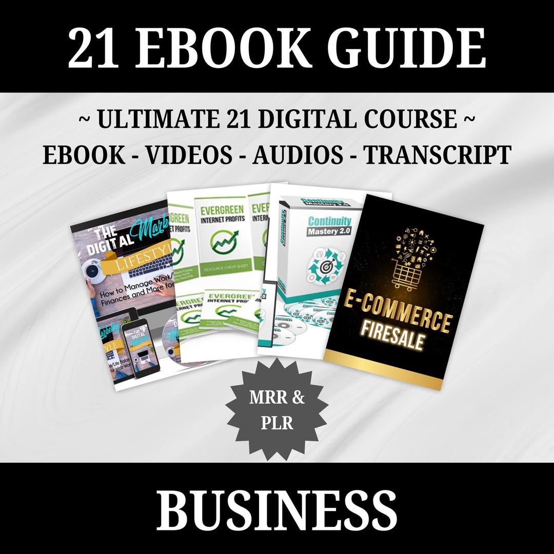21 Business & Entrepreneurship Ultimate Ebook Bundle, Coaching, Digital ...