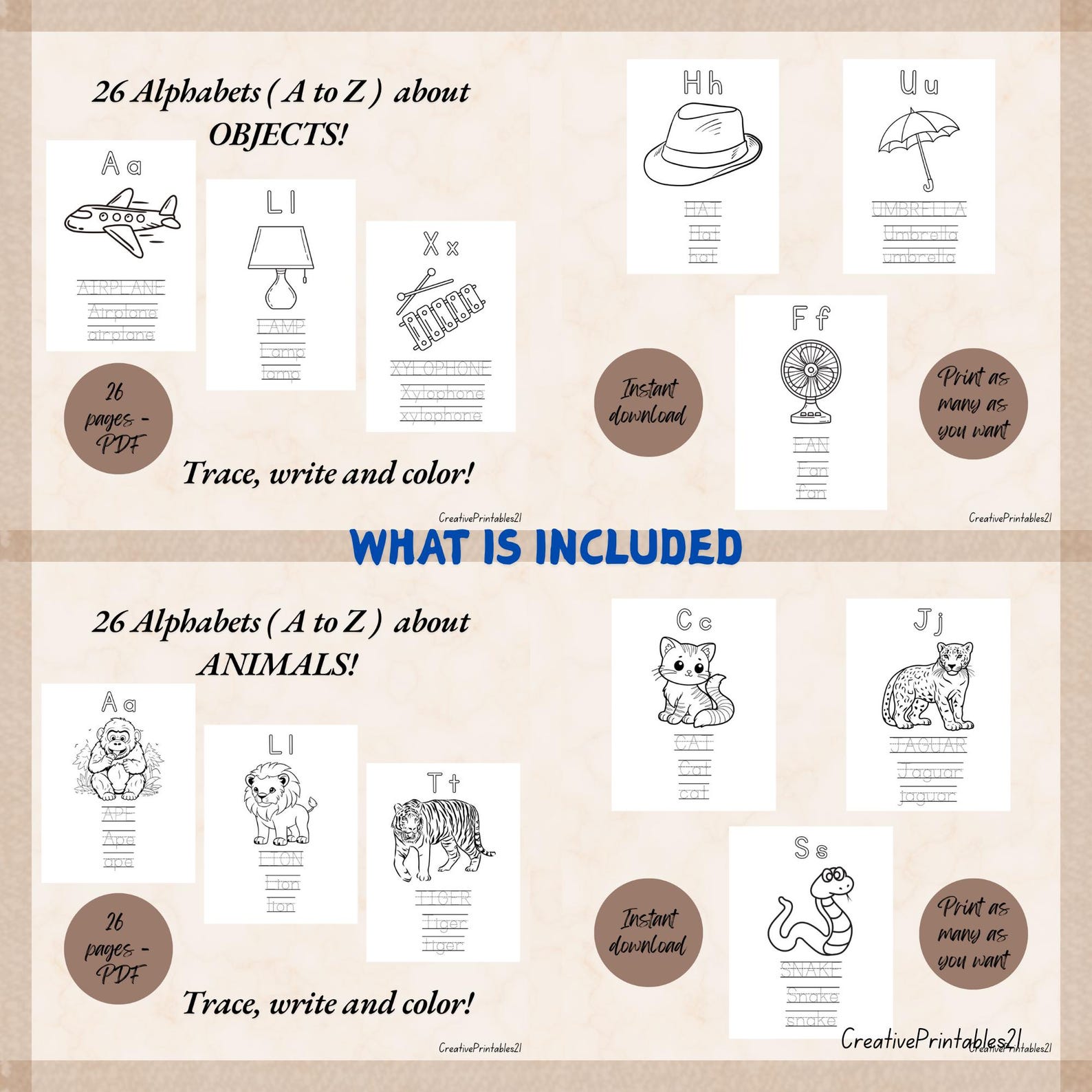 26 Alphabets A to Z About Objects, Animals, Fruits, Vegetables ...