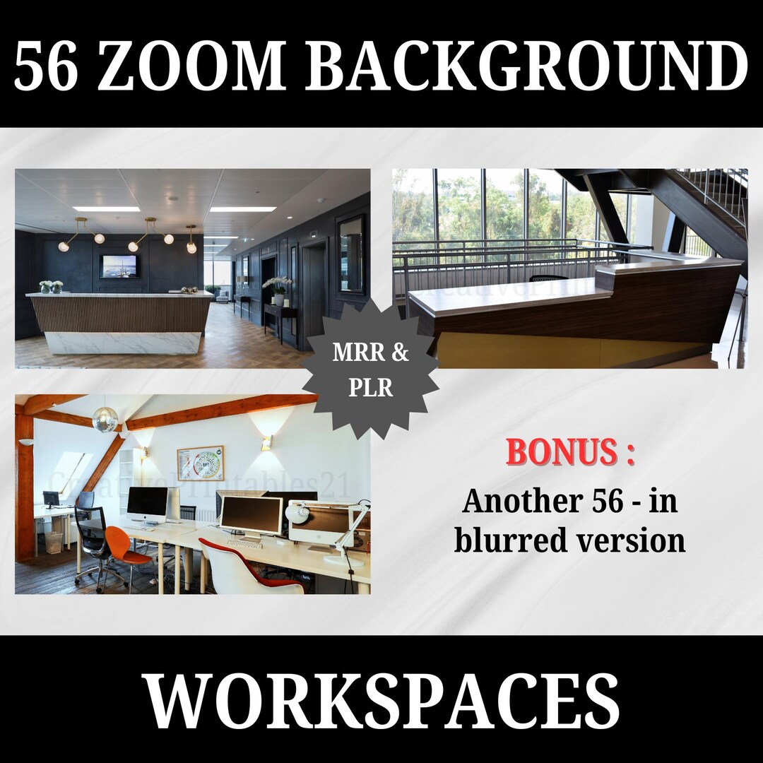 Ultimate 56 Zoom Background Bundle, Workspaces, MRR, PLR, Google Meet ...