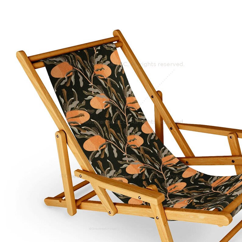 Sling Chair Banksia Brown Beach Chair Banksia Floral Pattern Recliner ...