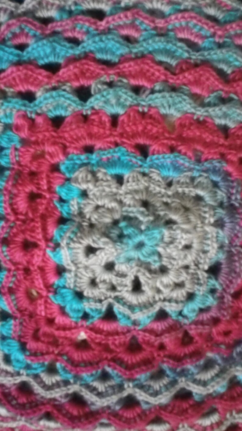 Bright Colored Crochet Throw in Waves of Color - Etsy