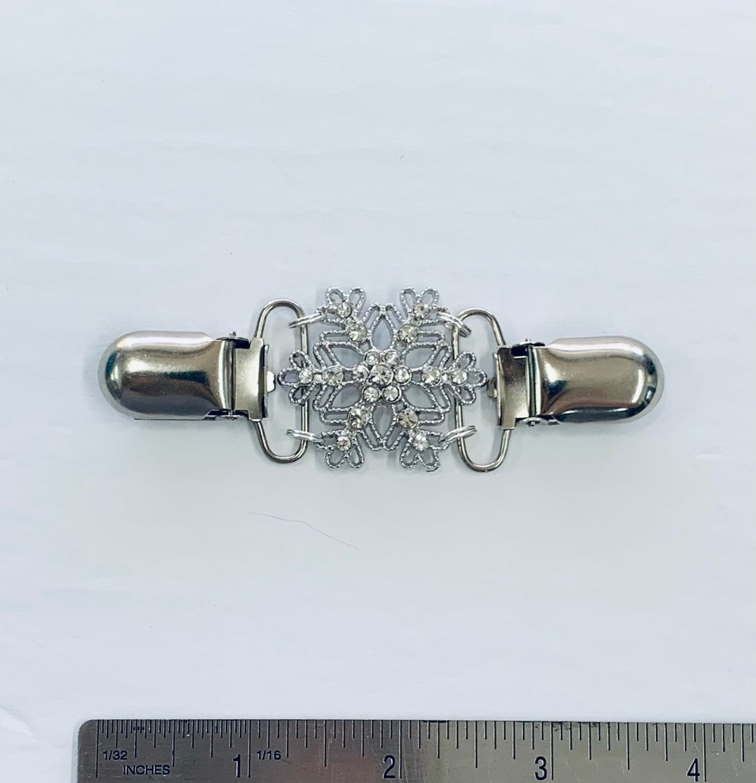 SNOWFLAKE #24 Metal Cinch Belt - Ladies Dress Clip for Women - Silver ...