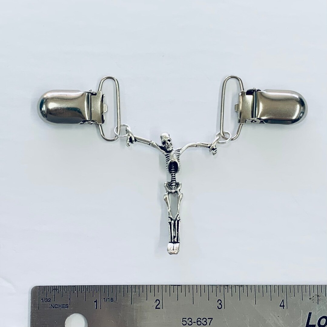 SKELETON #21 Metal Cinch Belt - Ladies Dress Clip for Women - Silver ...