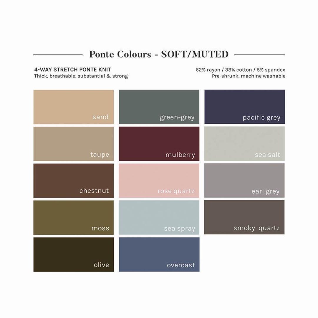Colour Analysis Swatches - Soft/muted Palette - Etsy