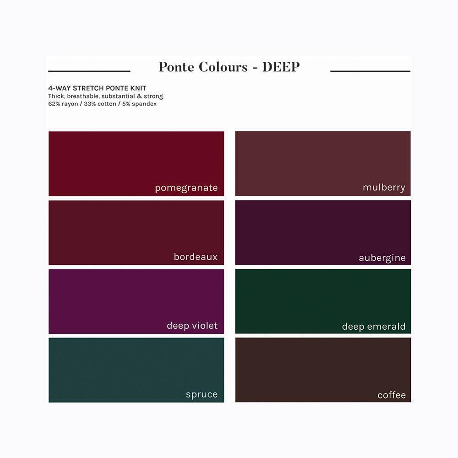 Colour Analysis Swatches - Deep Palette - Etsy
