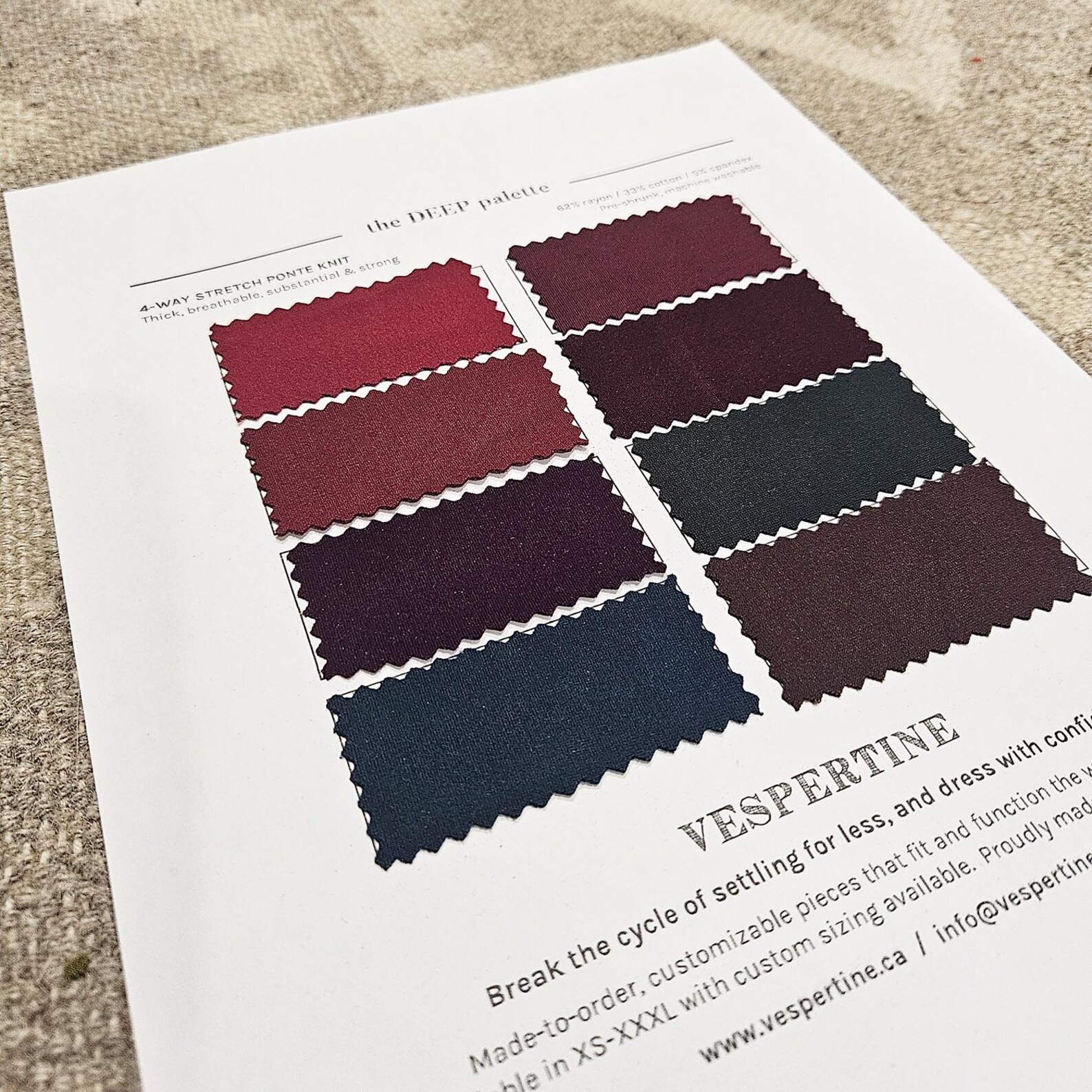 Colour Analysis Swatches - Deep Palette - Etsy