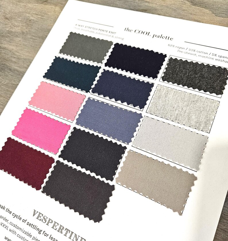 Colour Analysis Swatches - Cool Palette - Etsy