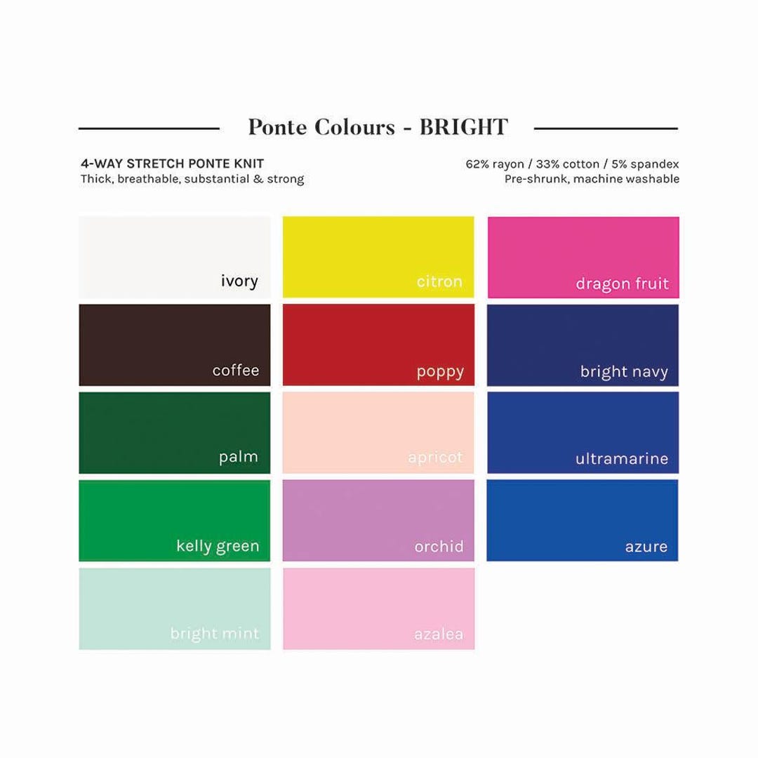 Colour Analysis Swatches - Bright Palette - Etsy