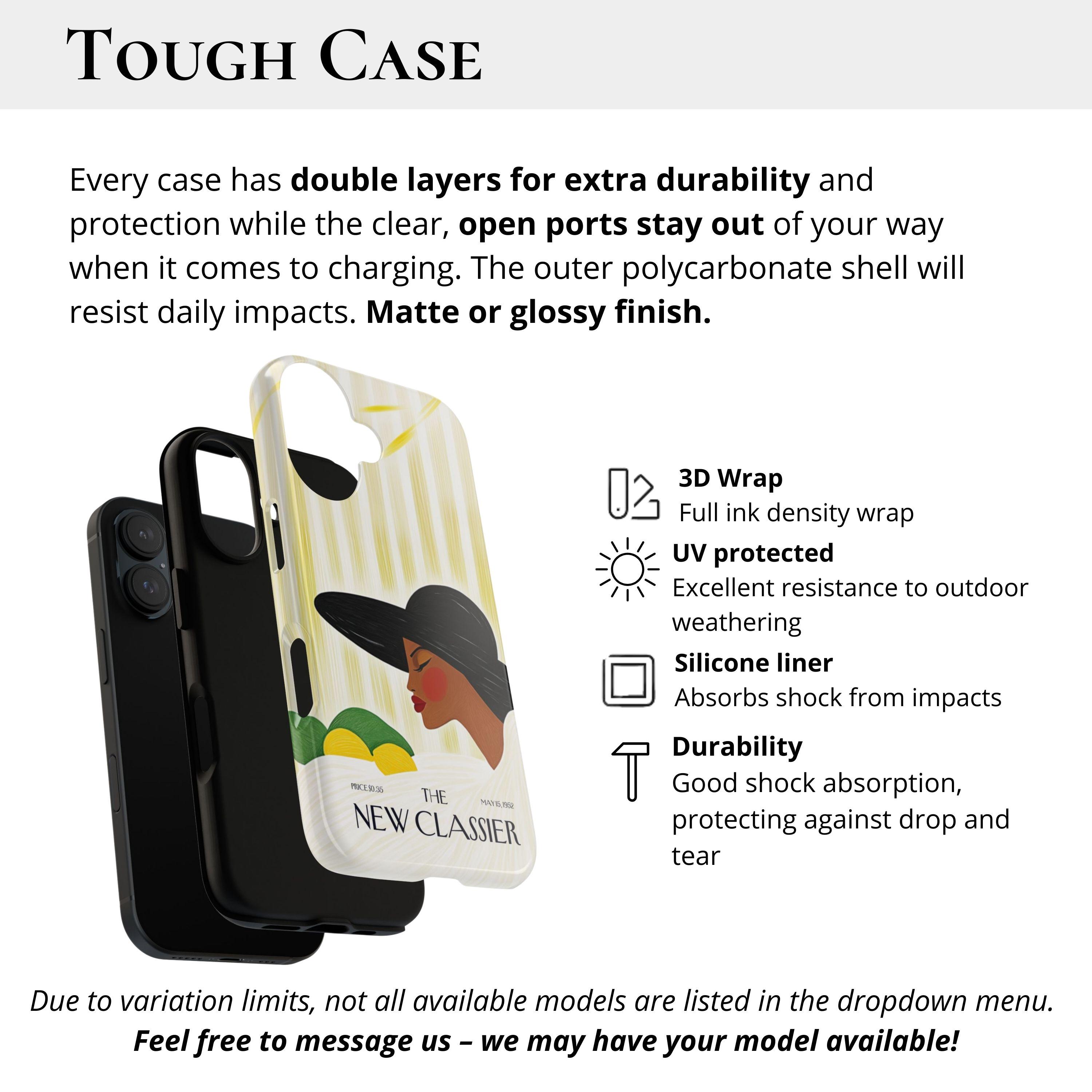 The New Yorker-inspired Retro Vintage Art Phone Case Hand-drawn iPhone ...
