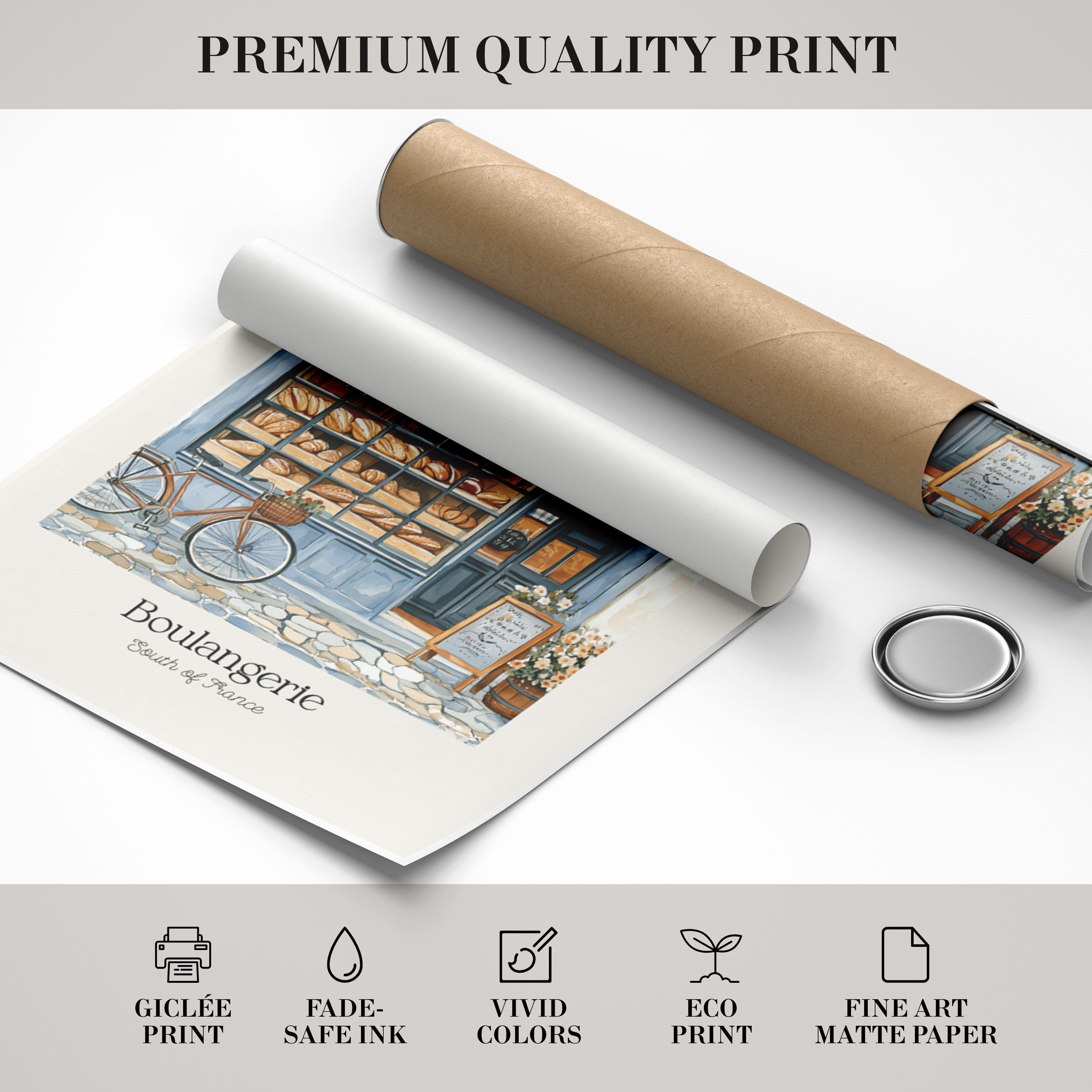 Boulangerie French Bakery Wall Art Paris Café Print Vintage Kitchen ...