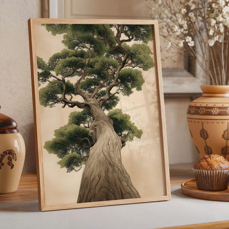 Japandi Pine Tree - Etsy
