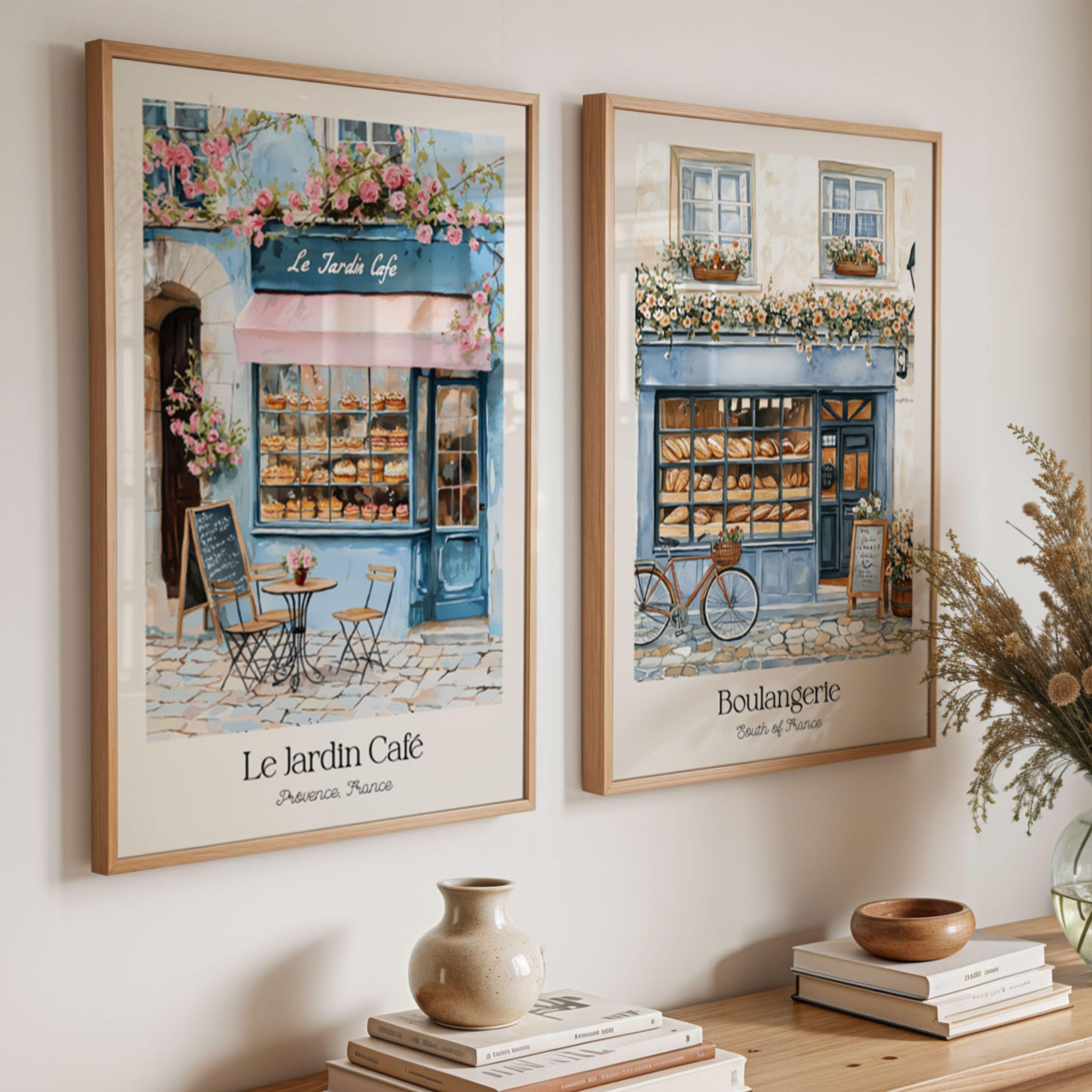 Boulangerie French Bakery Wall Art Paris Café Print Vintage Kitchen ...