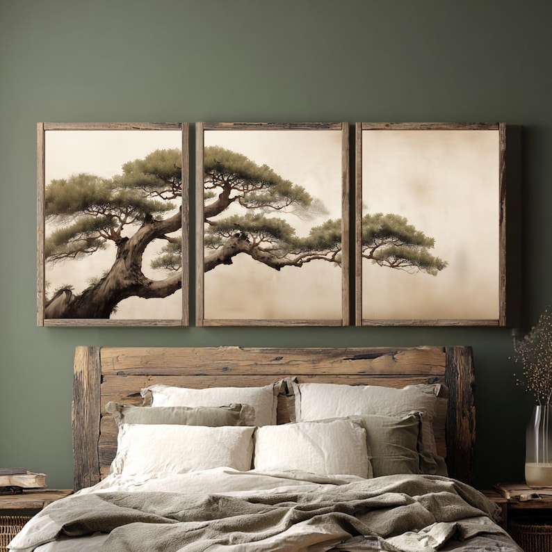Japanese Tree Set of 3 Wall Art Poster Japandi Style Nature Prints ...
