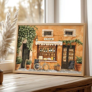 Italian Cafe Landscape Wall Art Vintage Poster Kitchen Decor Horizontal ...