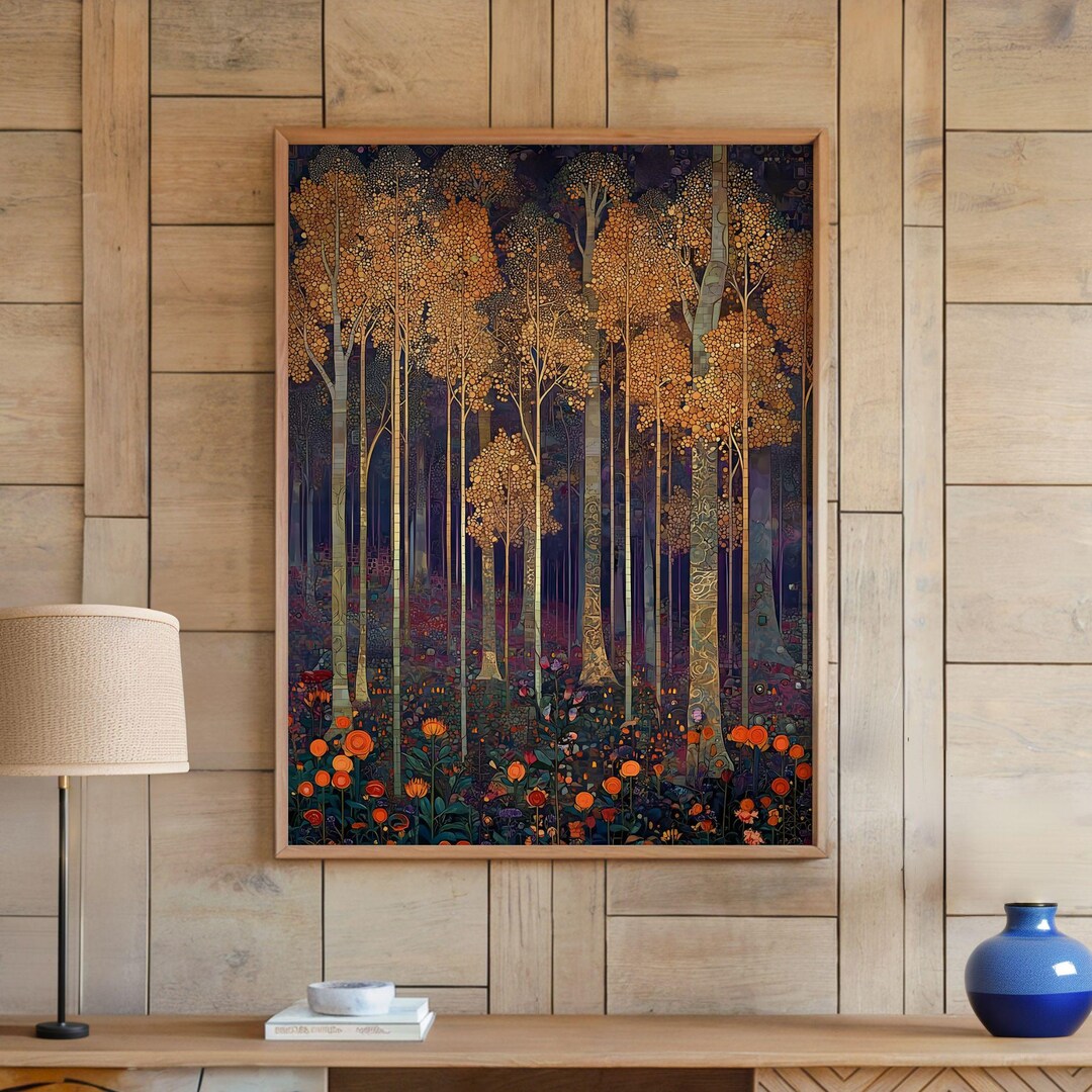 William Morris Golden Forest Wall Art Poster Arts and Crafts Print Dark ...