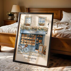 Boulangerie French Bakery Wall Art Paris Café Print Vintage Kitchen ...