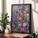 Gustav Klimt Purple Wildflower Art Print Poster Botanical Gold ...