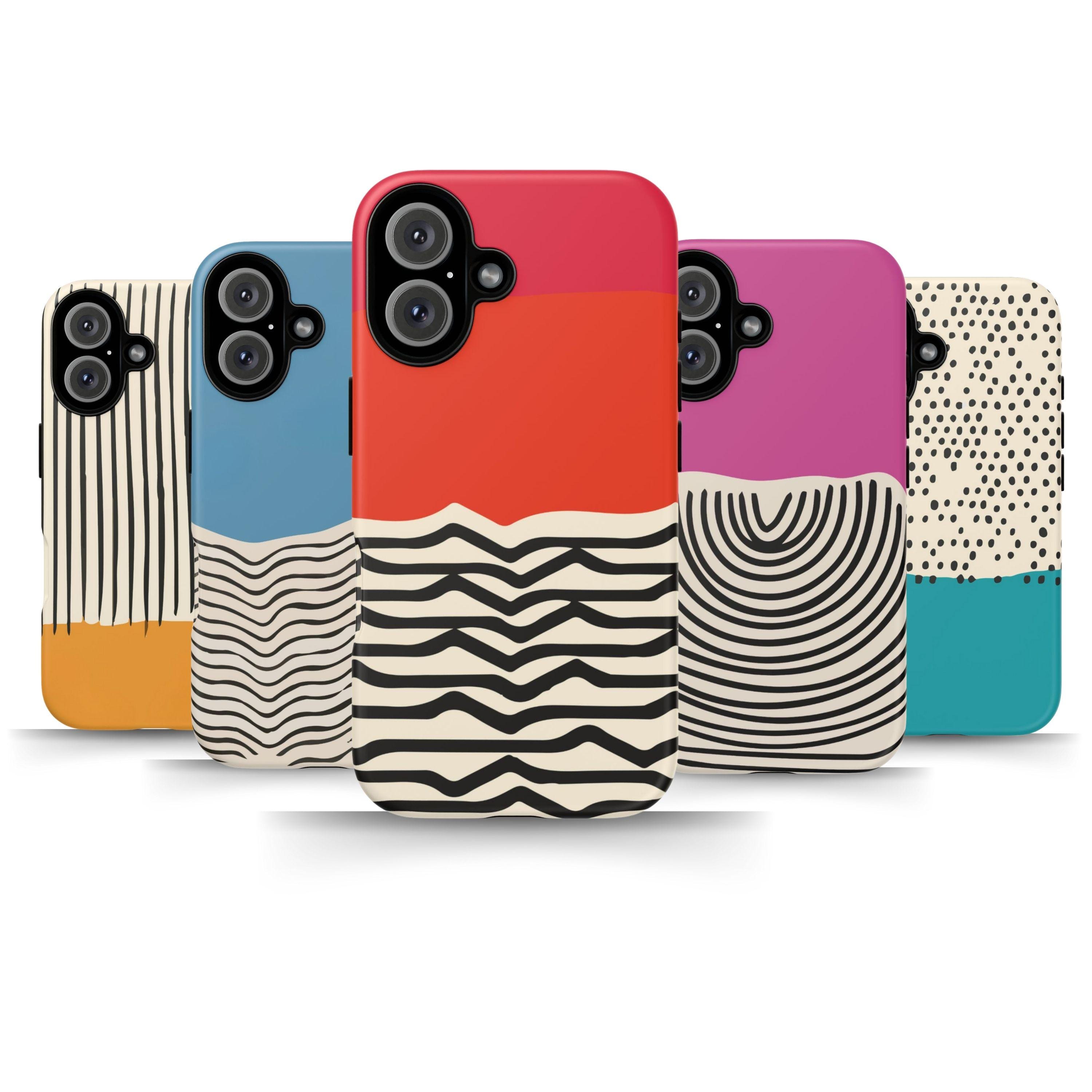 Retro Pattern Phone Case Colorful 70s Aesthetic iPhone 17 16 15 14 Pro ...
