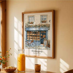 Boulangerie French Bakery Wall Art Paris Café Print Vintage Kitchen ...