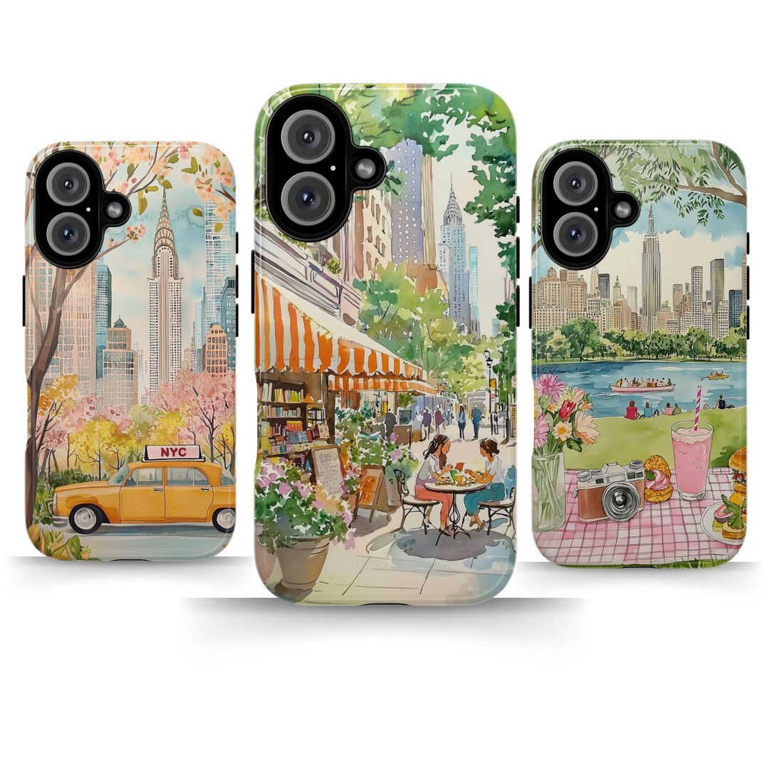 New York Aesthetic Phone Case Vintage Cityscape iPhone 17 16 15 14 Pro ...