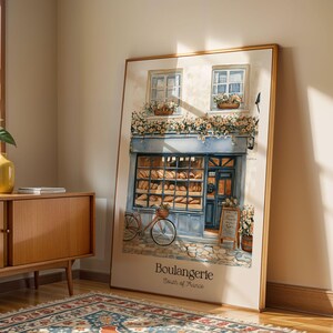 Boulangerie French Bakery Wall Art Paris Café Print Vintage Kitchen ...