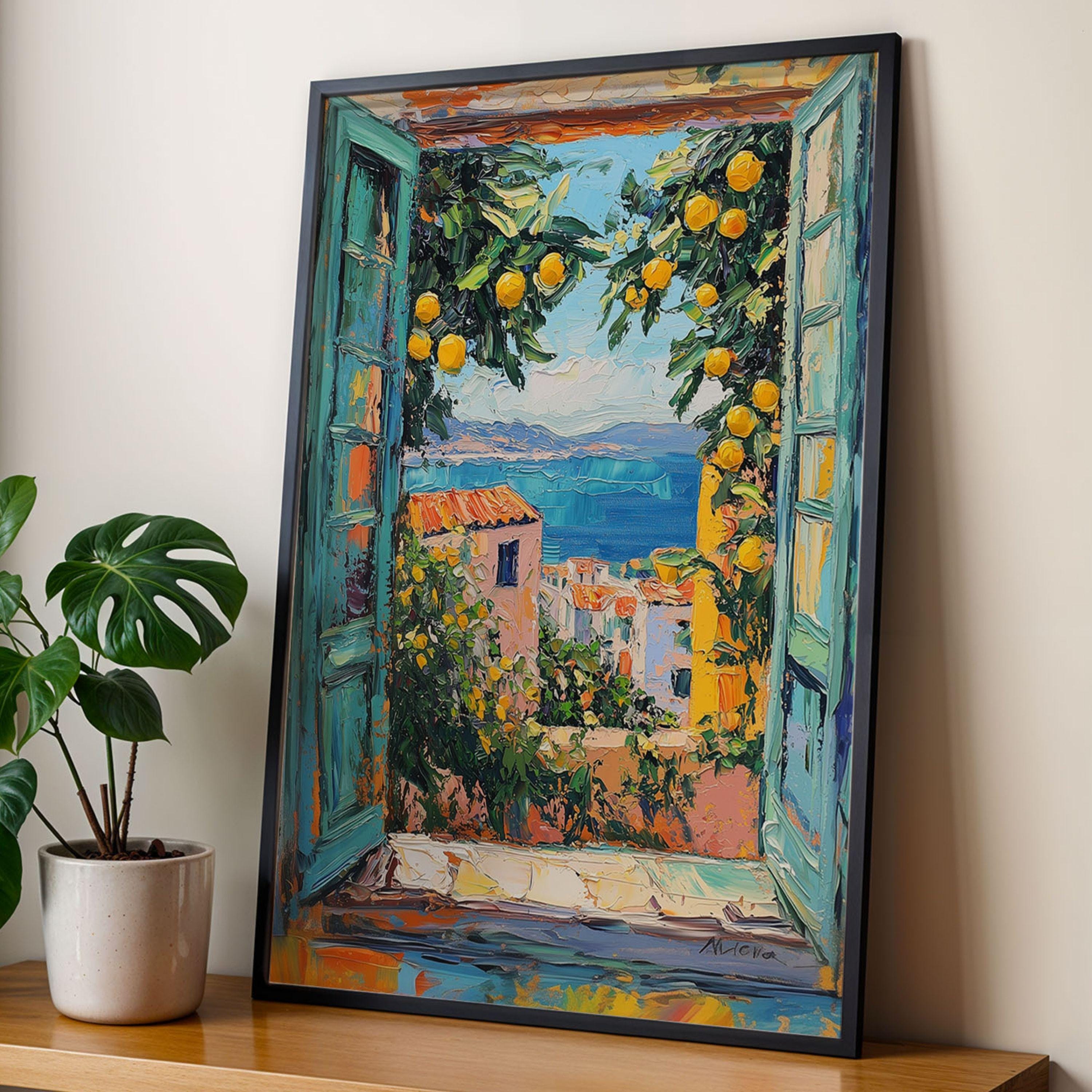 Henri Matisse Open Window Poster Lemon Tree Wall Art Mediterranean ...
