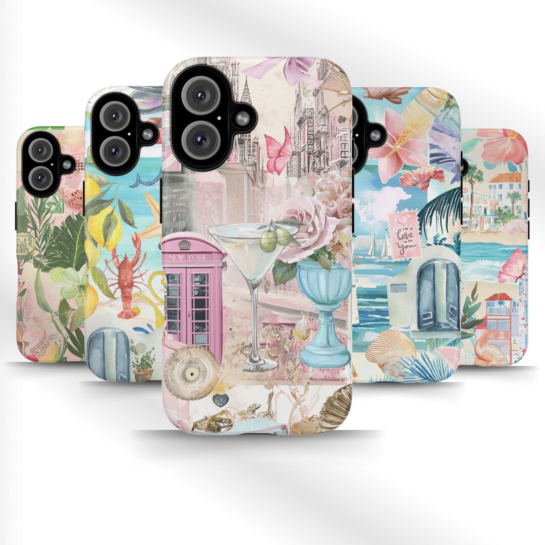 Coquette Collage Pink Aesthetic Phone Case Preppy Cute iPhone 16 15 14 ...