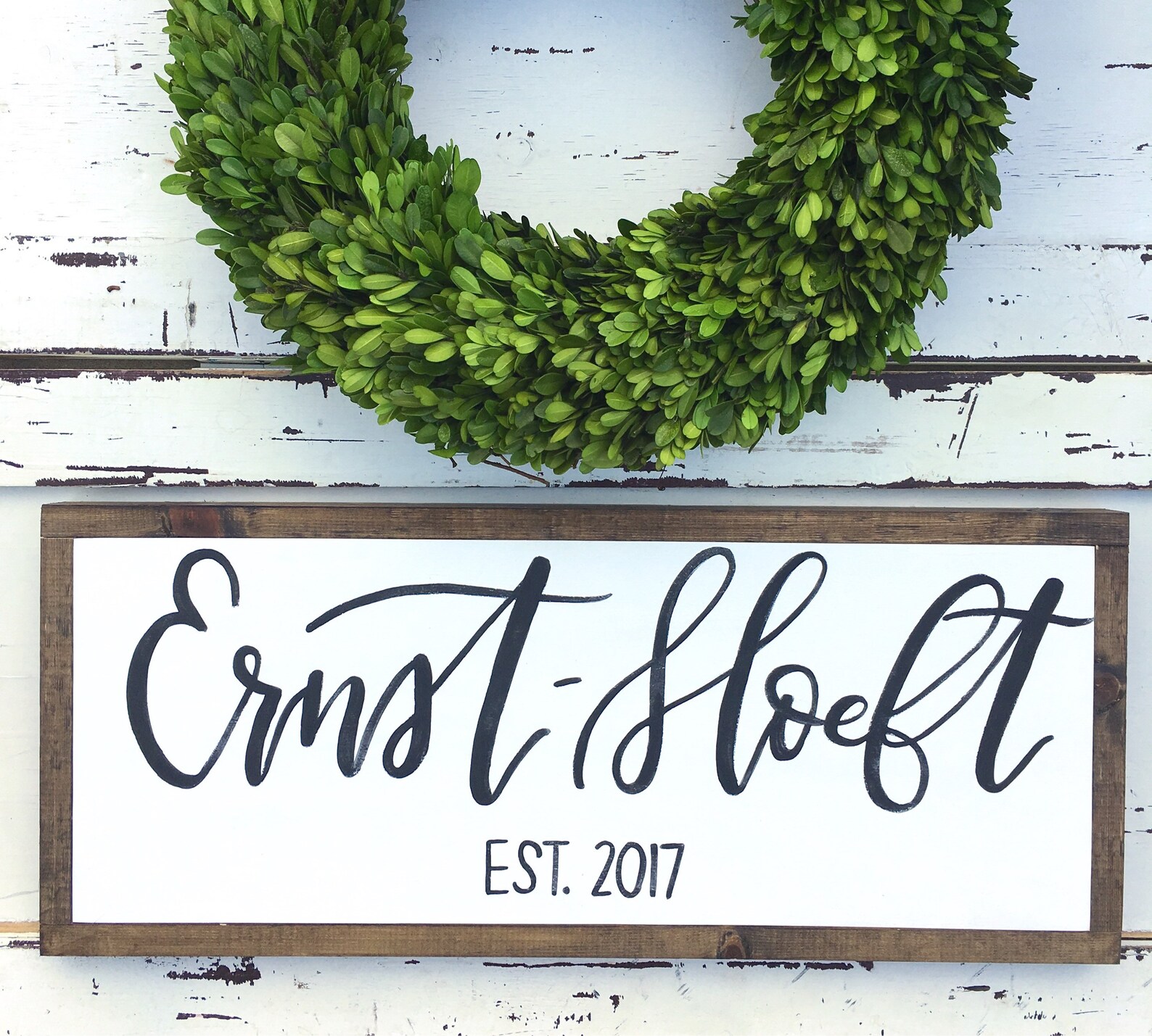 Last Name Family Sign Established Est. Wooden Family Sign - Etsy