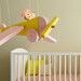 Pink Flying Airplane Nursery Mobile - Eco Friendly Wooden Toy ...