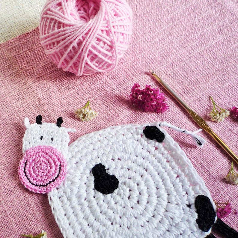 Crochet Cow Coaster Pattern Nursery Decor Pattern Baby - Etsy Australia