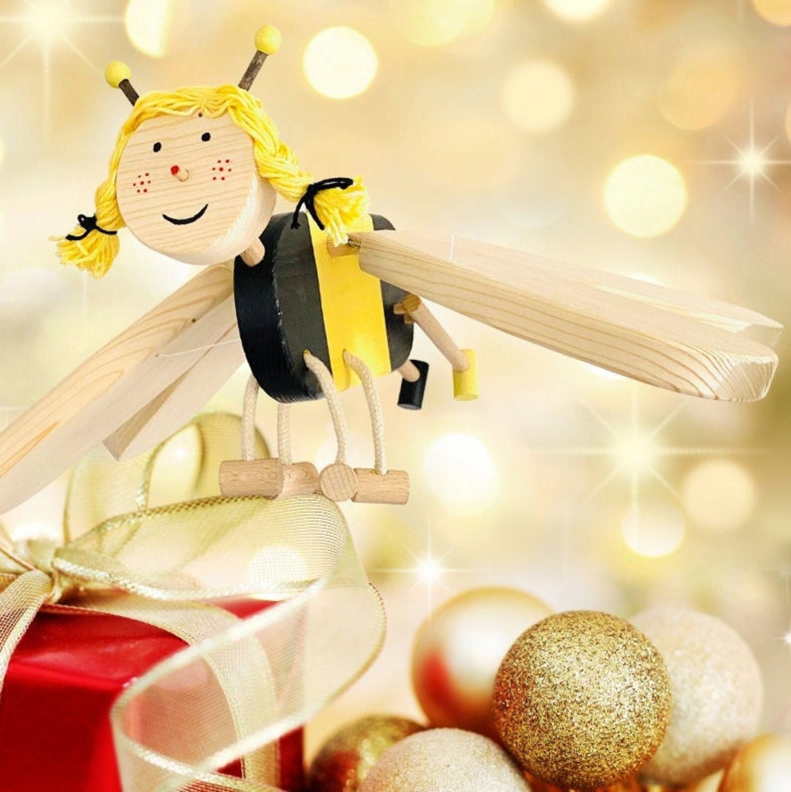 Flying Bee Baby Girl Wooden Mobile Crib Nursery Mobile Bee | Etsy