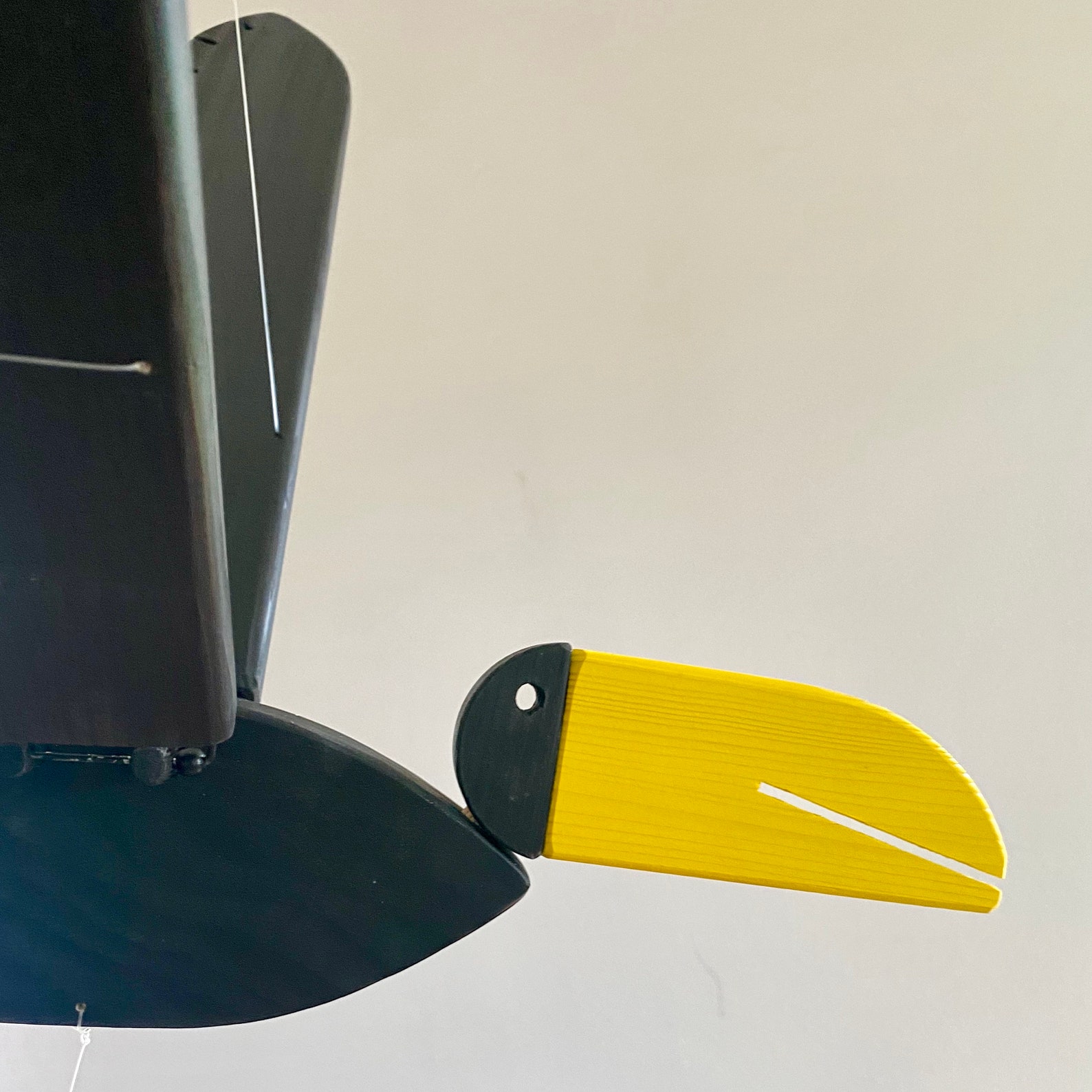 Wooden Flying Crow Mobile Halloween Decoration Black Bird | Etsy