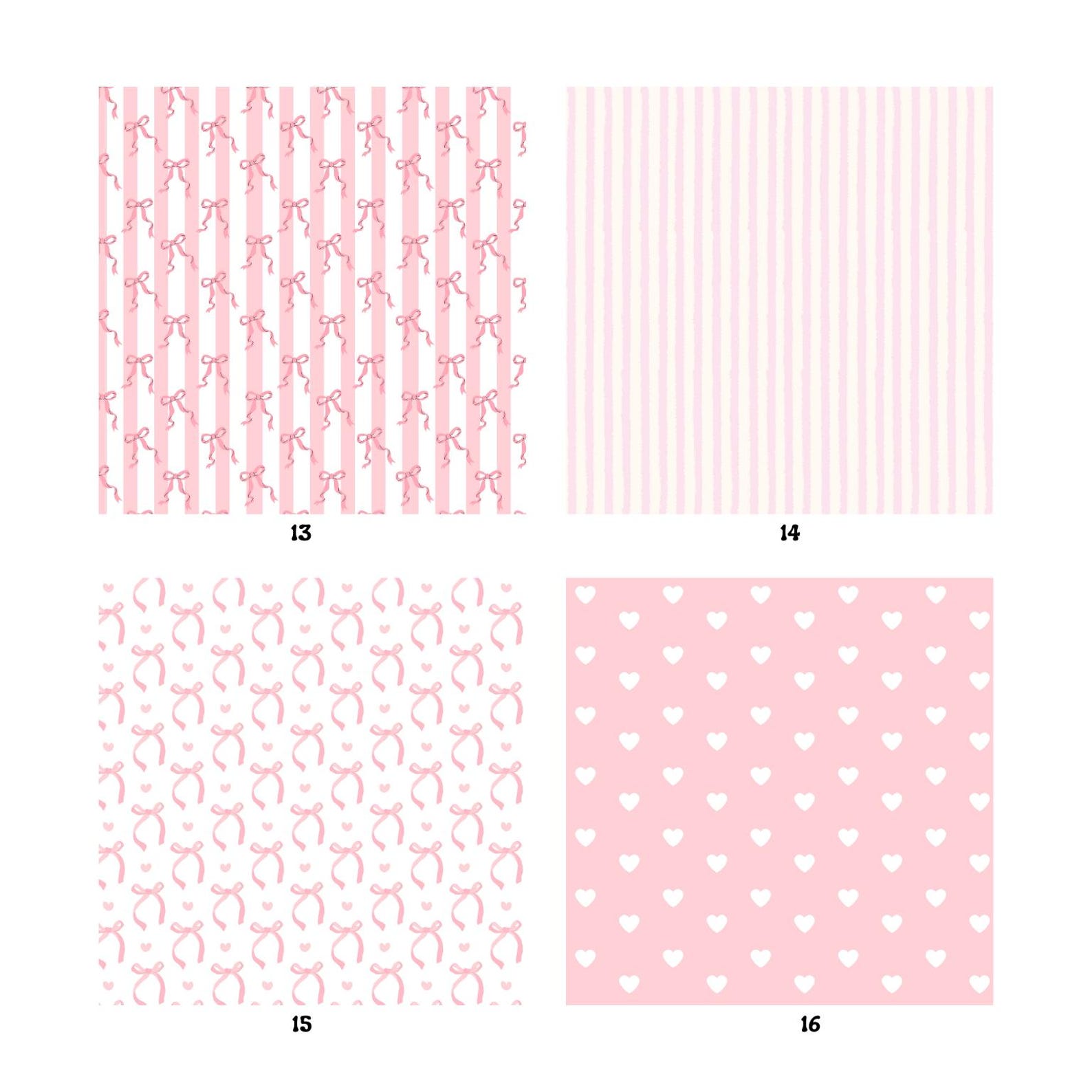 Pink Bow Digital Paper Set, Coquette Seamless Patterns (digital ...