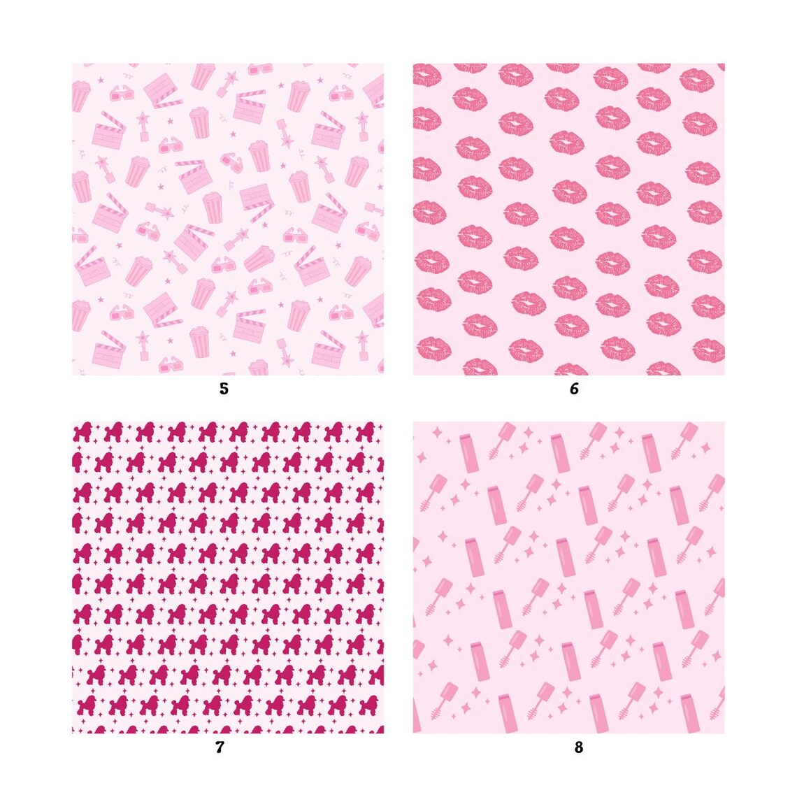 Baby Girl Watercolor Digital Paper, Barbie Girl Papers, Baby Girl ...