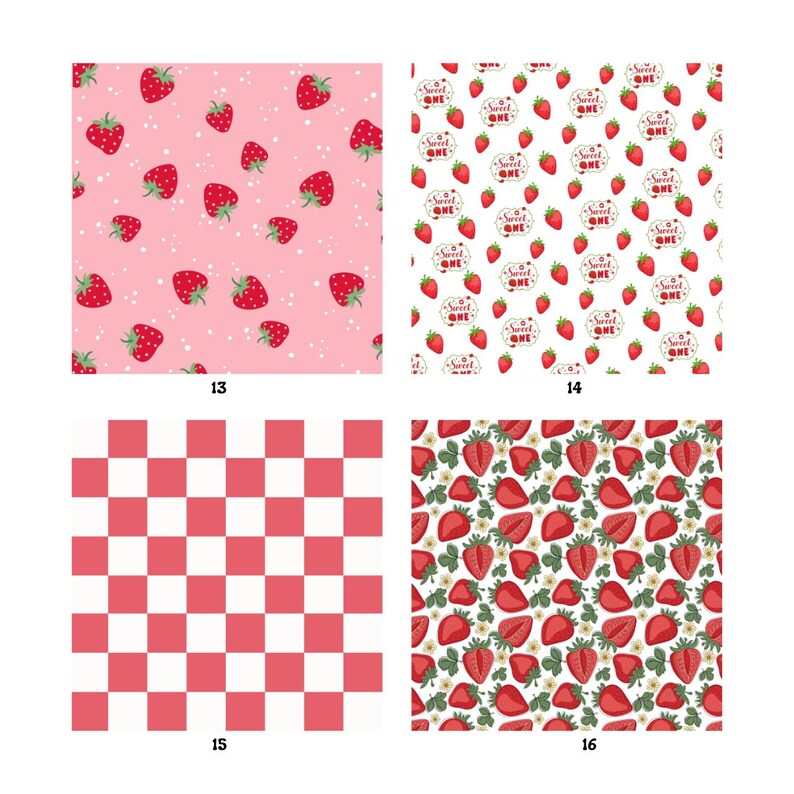 Strawberry Daisy Seamless Pattern, Pastel Digital Paper (digital ...