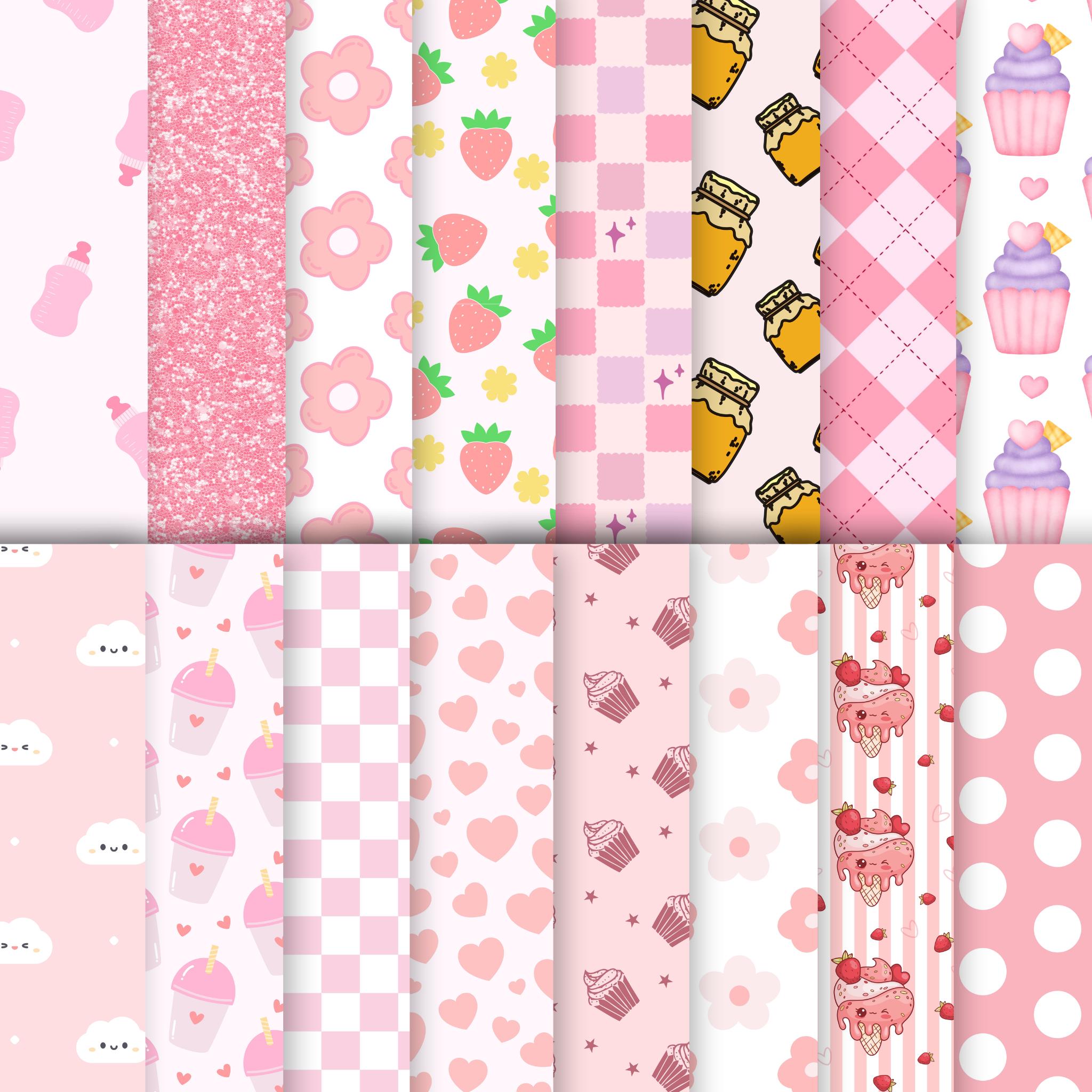 Baby Girl Digital Papers, Baby Girl Shower, Nursery Papers, Baby ...