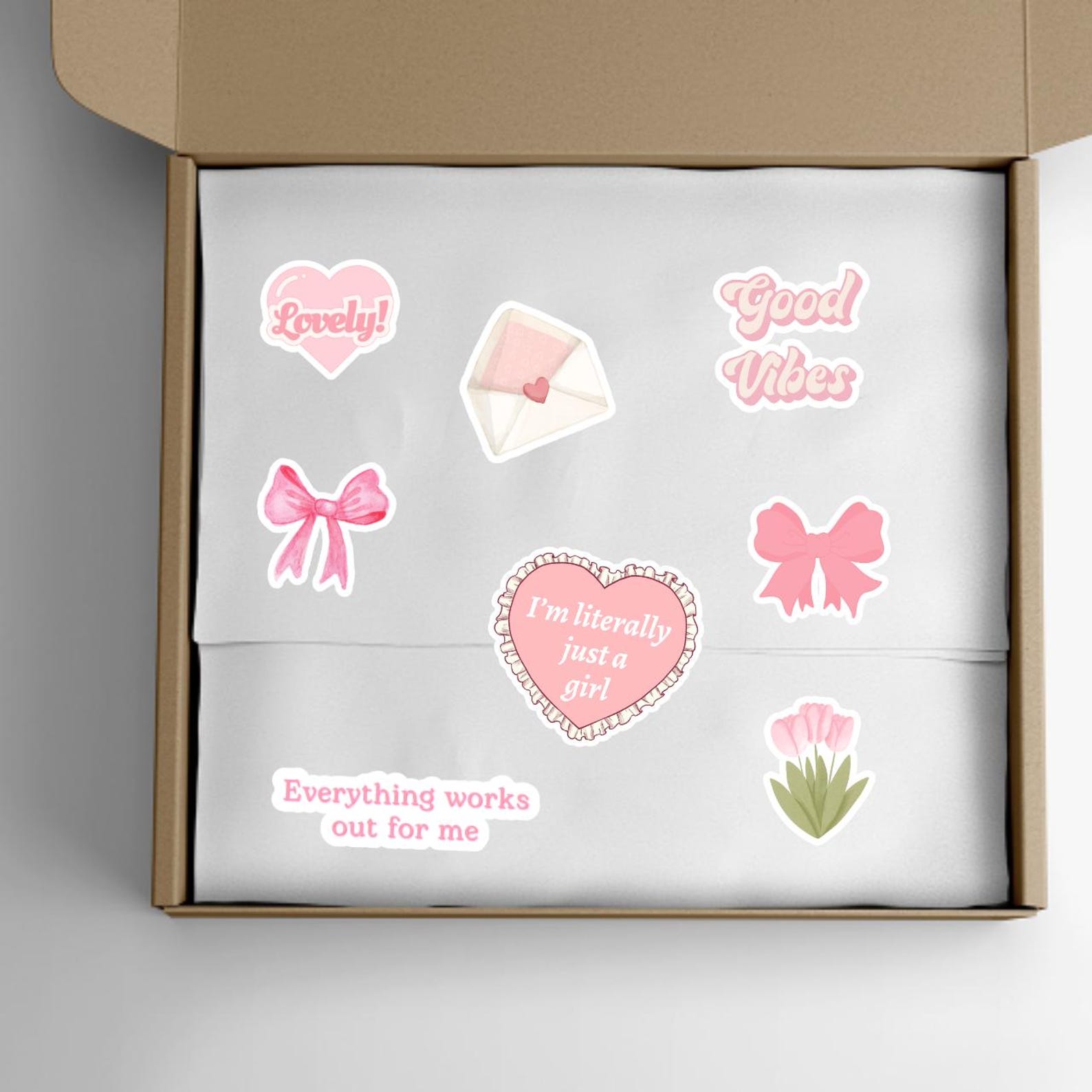 Pink Coquette Sticker 50pcs, Pink Coquette Sheets ,printable Coquette ...
