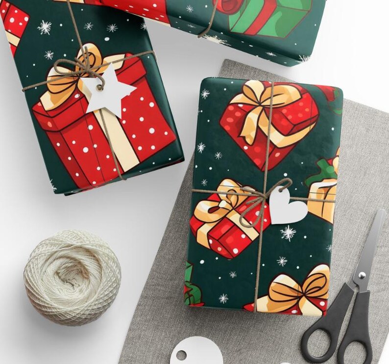 Christmas Digital Paper Set Christmas Seamless Pattern Holidays Digital ...