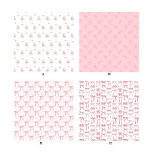 Pink Bow Digital Paper Set, Coquette Seamless Patterns (digital ...