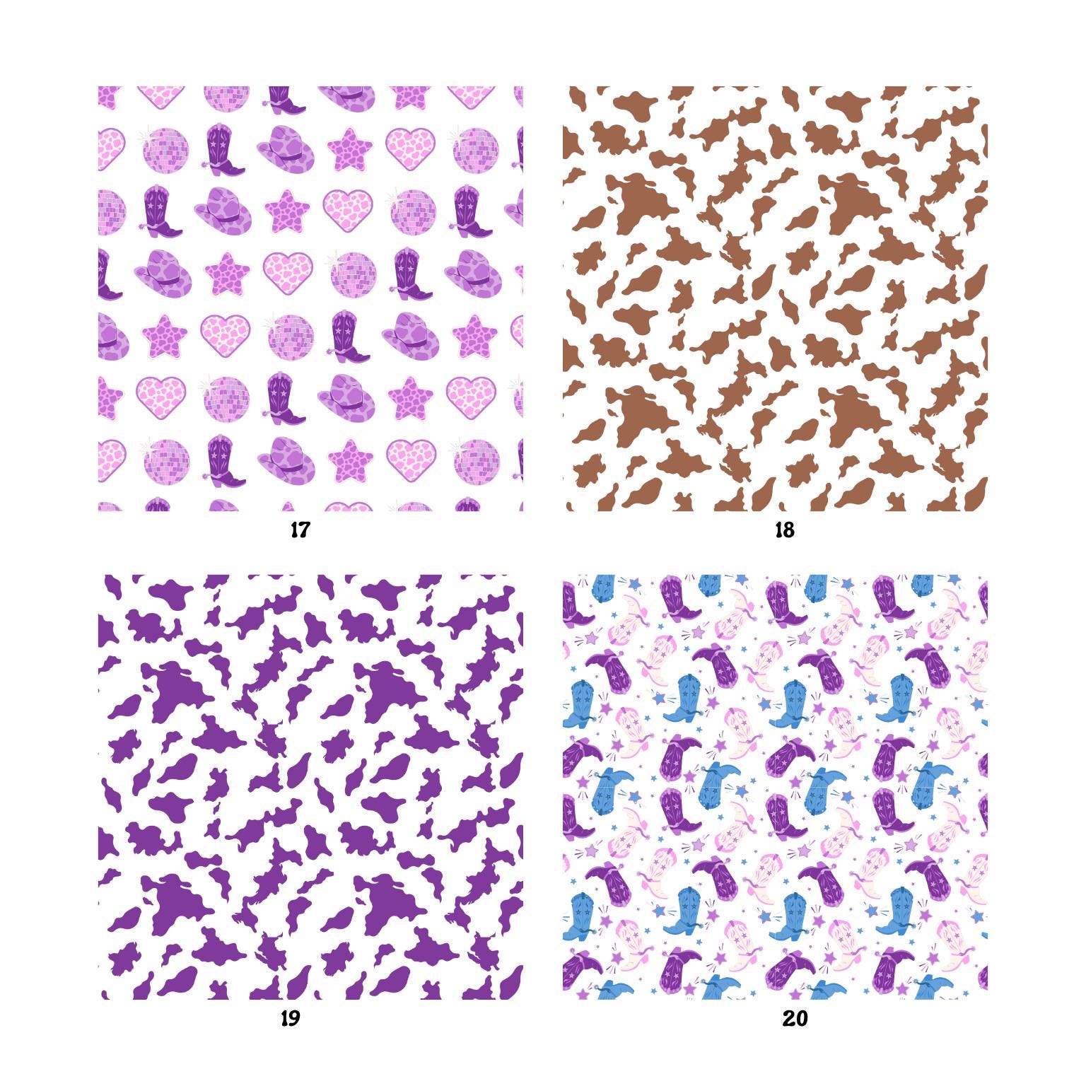 Cowgirl Digital Papers Set - Cowgirl Background - Cowgirl Seamless ...