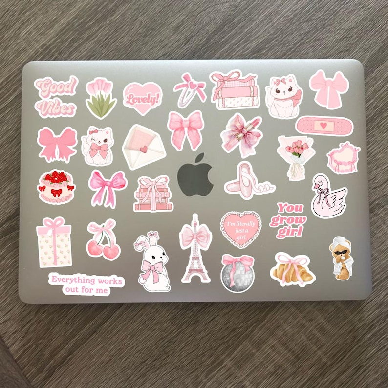 Pink Coquette Sticker 50pcs, Pink Coquette Sheets ,printable Coquette ...